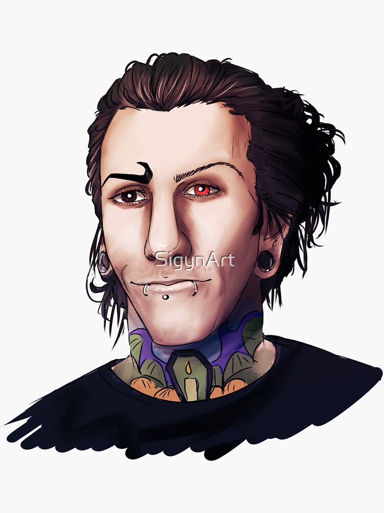 "Smirk" Sticker for Sale by SigynArt | Redbubble