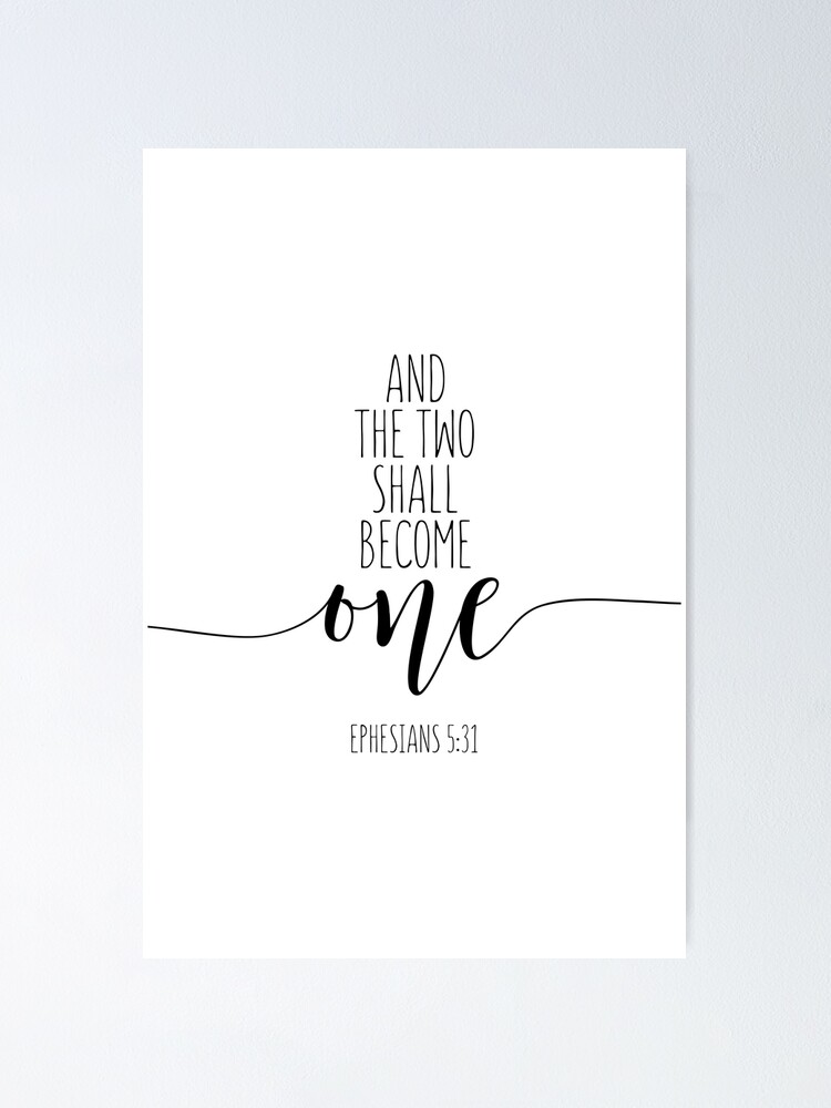 "And The Two Shall Become One, Ephesians 5:31, Bible Verse, Wedding ...