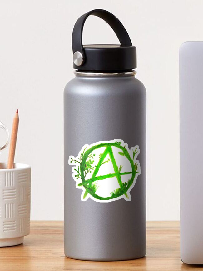 "green anarchy painted" Sticker for Sale by bumblethebee | Redbubble