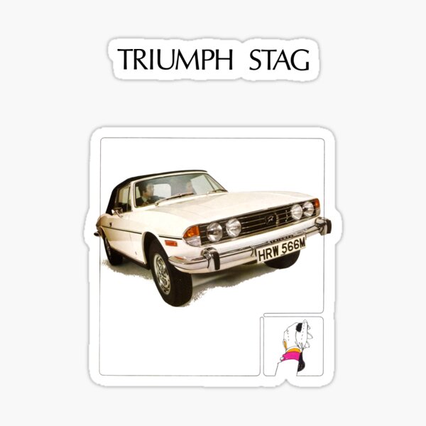 "TRIUMPH STAG - BROCHURE" Sticker for Sale by ThrowbackM2 | Redbubble