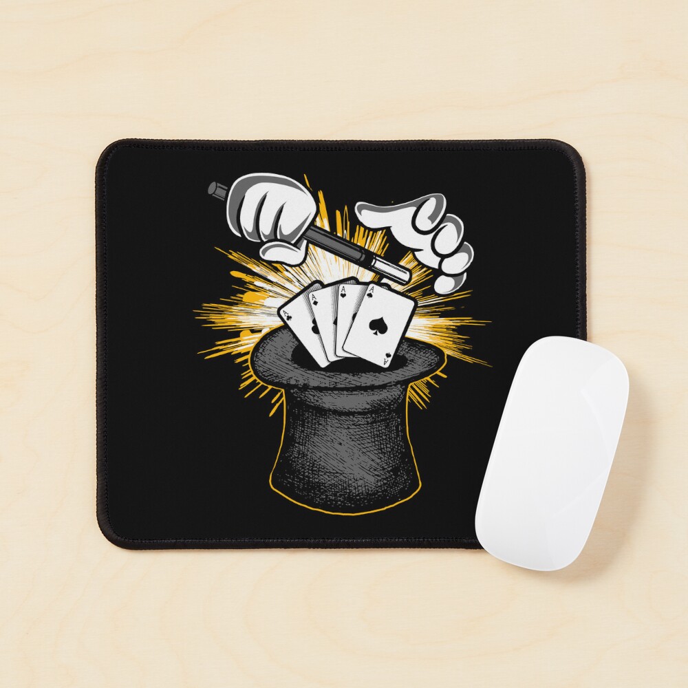 "Magician Hat Wand Cards Magic Performer" Sticker for Sale by Teeming ...