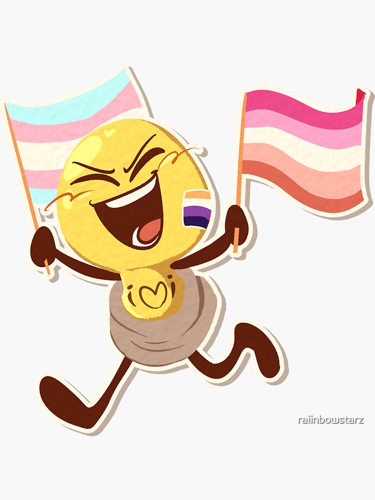 "lgbtbulb - lightbulb inanimate insanity" Sticker for Sale by ...