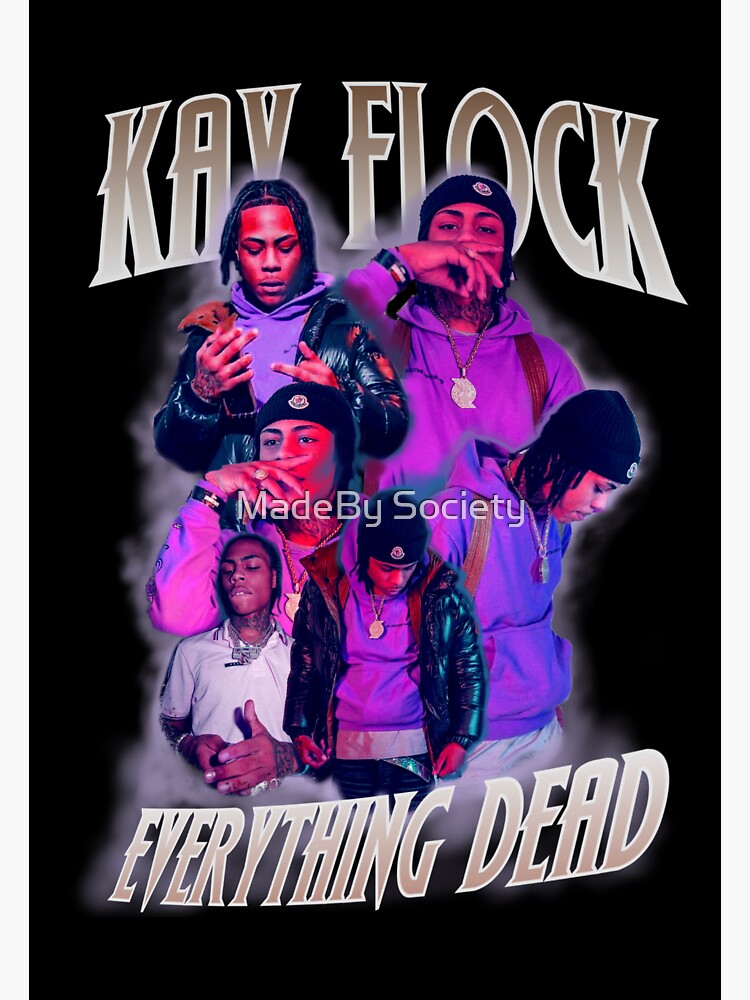 "Kay flock Rap Purple Bootleg Design" Sticker for Sale by MadeByTheGods ...