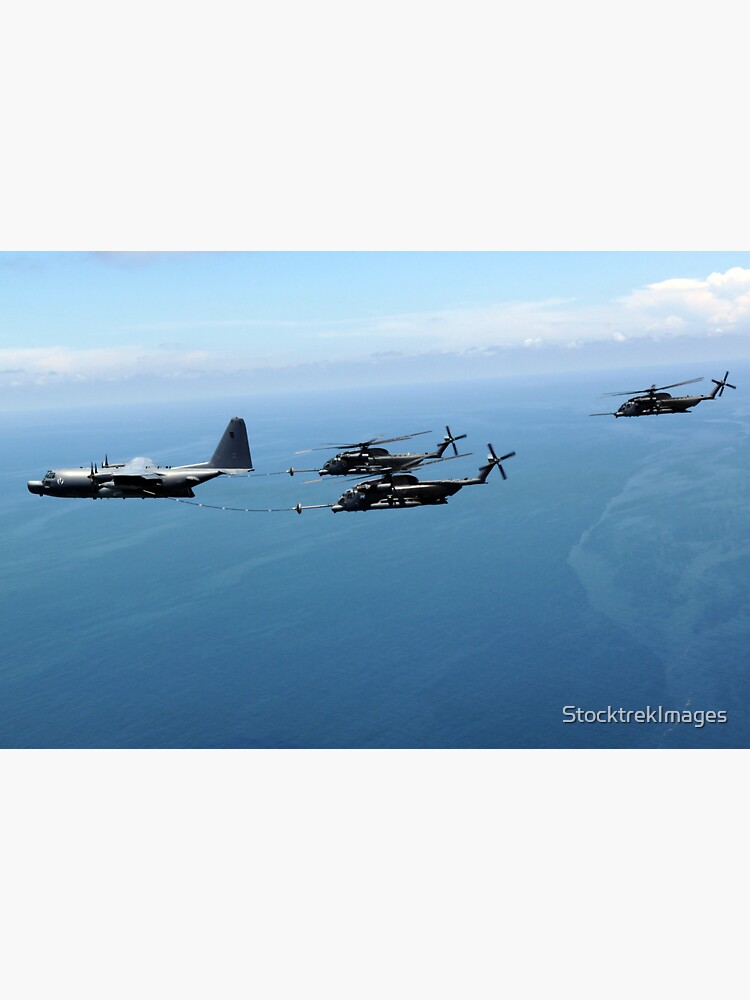 "Two MH-53 Pave Low helicopters refueling." Sticker for Sale by ...