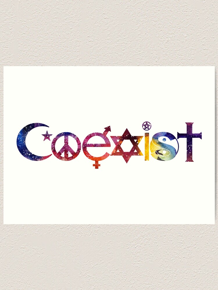 "COEXIST Space" Art Print for Sale by DyadyaYasha | Redbubble