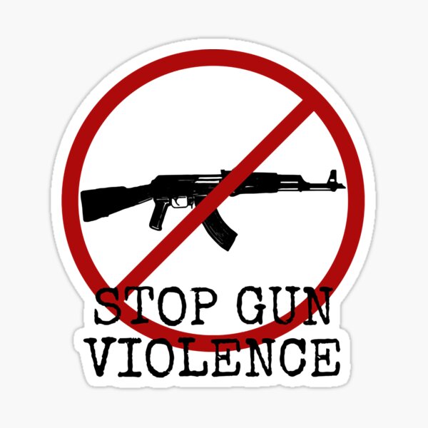 "Anti Guns Stop Gun Violence " Sticker for Sale by Vintagestylears ...