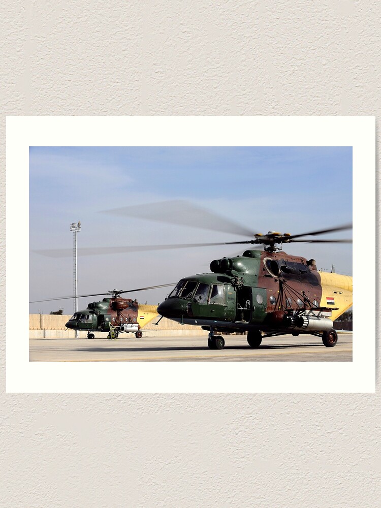 "Two Iraqi Mi-17 Hip Helicopters conduct an aeromedical evacuation ...