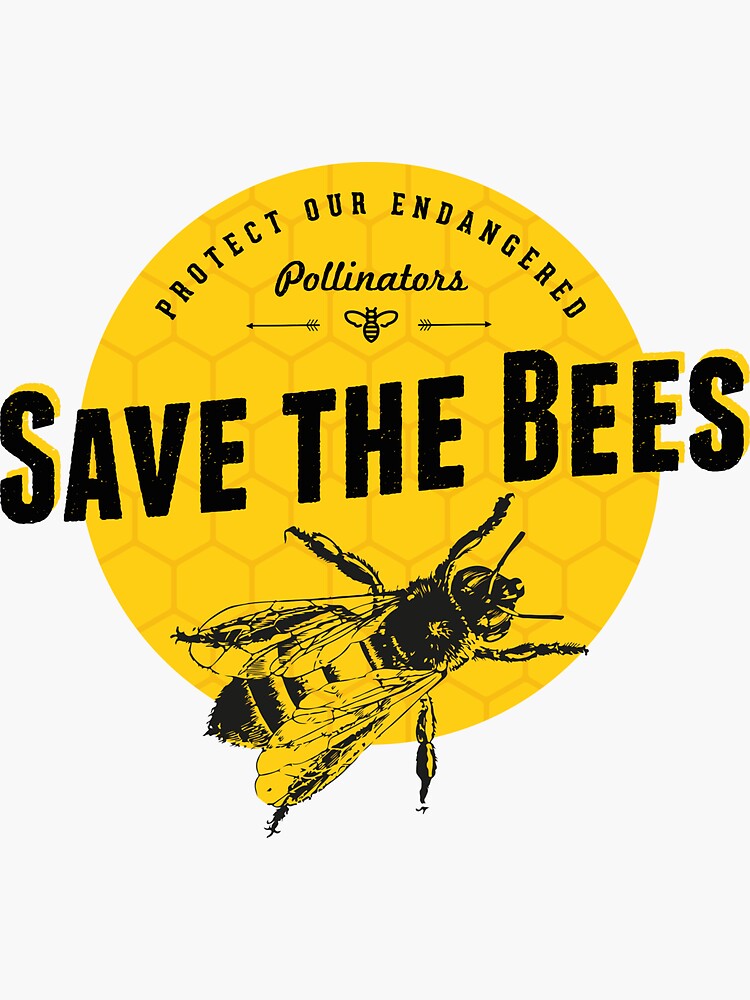"Save the Bees" Sticker for Sale by augenpulver | Redbubble
