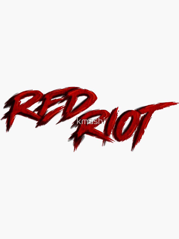 "Sticker Red Riot" Stickerundefined by kmashi | Redbubble