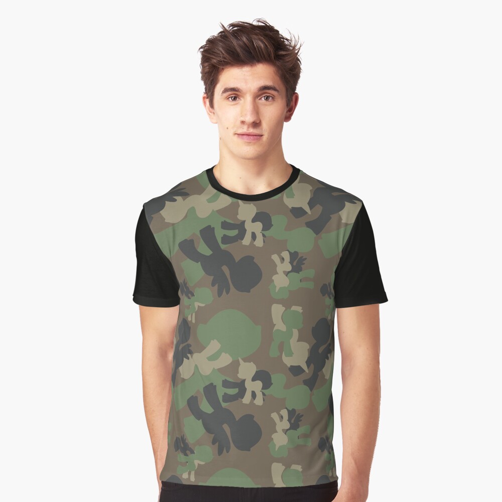 "Brony Military Woodland Camo" T-shirt for Sale by samohtlion ...