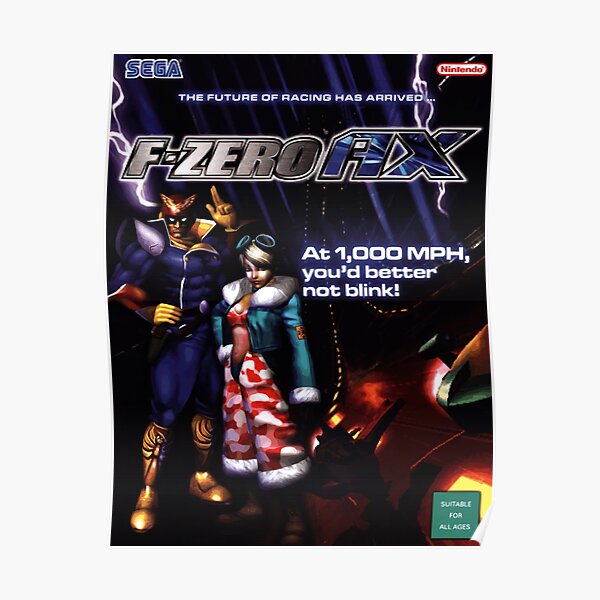 "F-Zero AX (Magazine Advert)" Poster by winscometjump | Redbubble