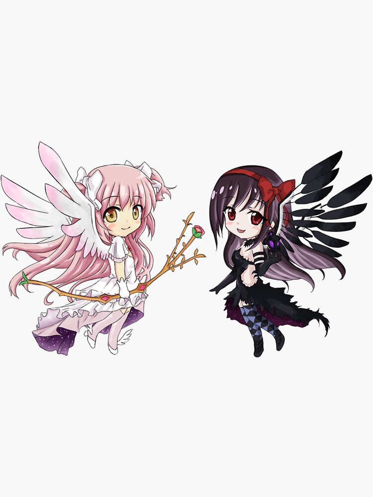 " madoka and homura" Sticker for Sale by kksalajaf | Redbubble