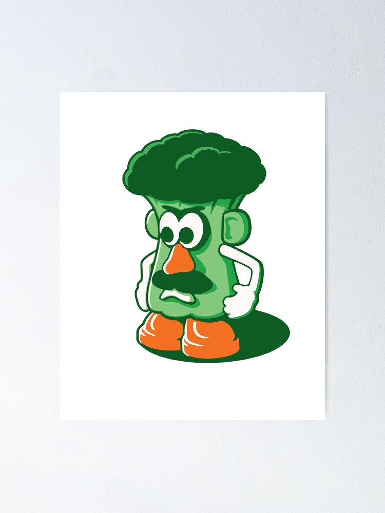 "Cool Funny Mario as Green Broccoli " Poster for Sale by goltipaka ...
