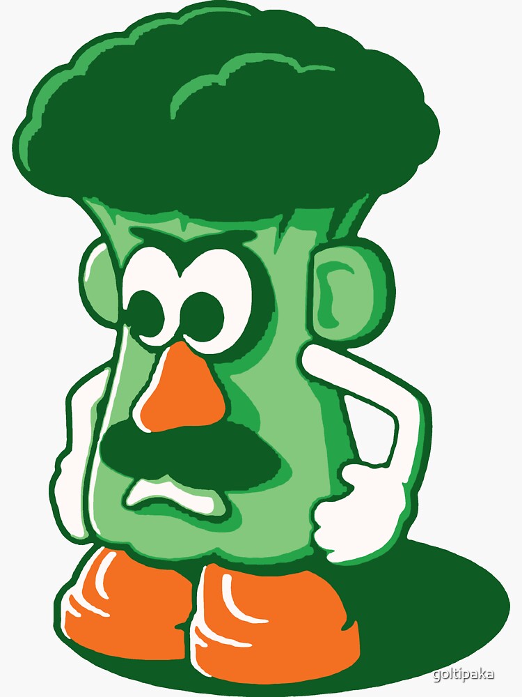 "Cool Funny Mario as Green Broccoli " Sticker for Sale by goltipaka ...