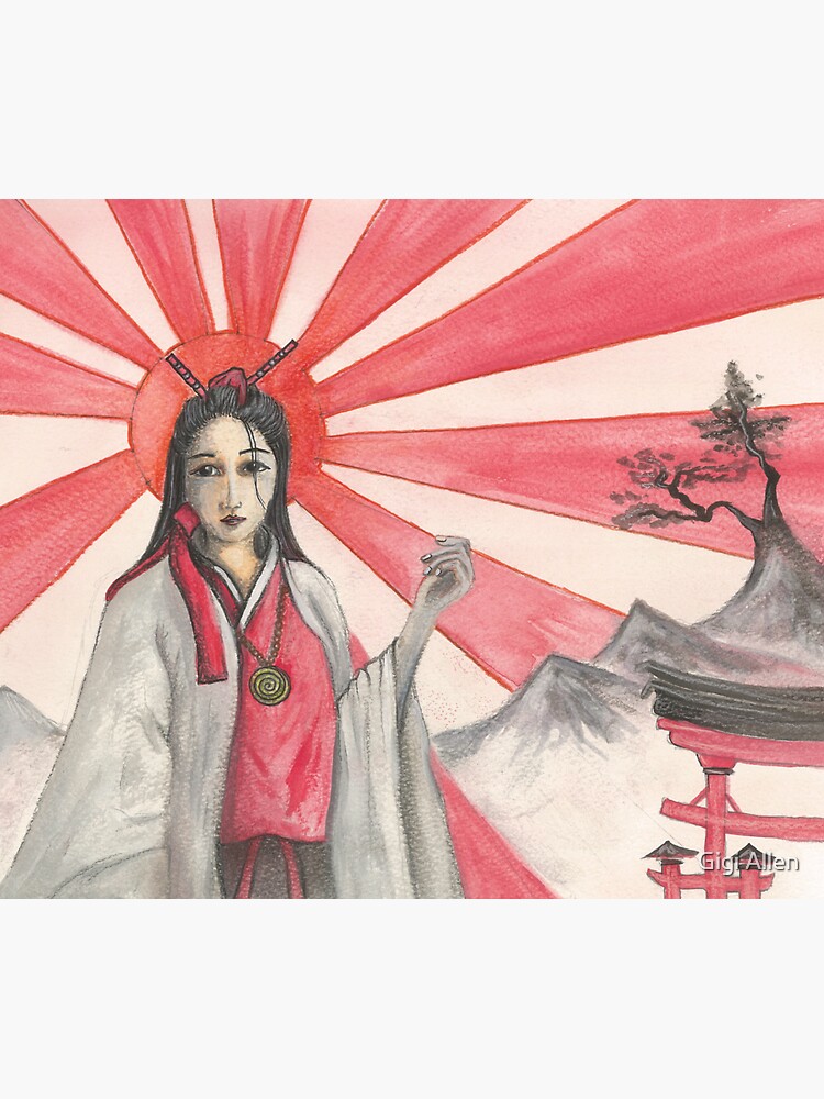 "Amaterasu - Japanese Goddess of the Sun" Sticker for Sale by Aimee-Gee ...