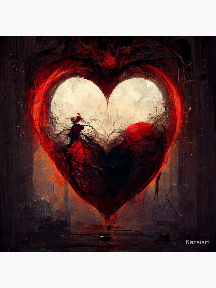 "Phantom Heart |Growing Life" Sticker for Sale by Kazaiart | Redbubble