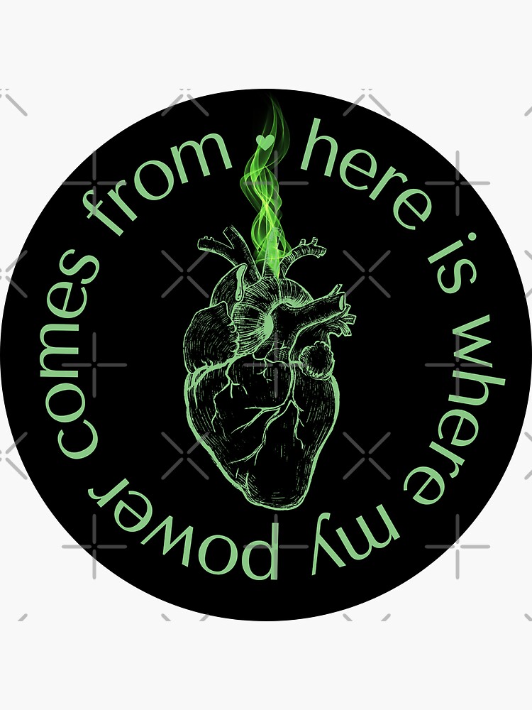 "Pastel Green Anatomical Heart Power Sticker" Sticker for Sale by ...