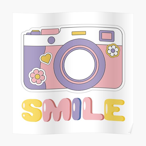 "Cute Pastel Camera - SMile!" Poster for Sale by CreativNode | Redbubble