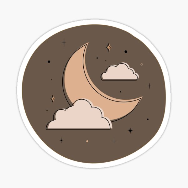 "cute aesthetic moon and stars preppy school supplies" Sticker for Sale ...