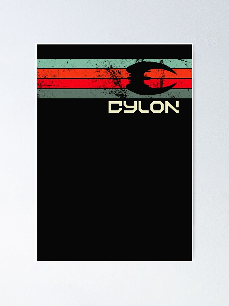 "Retro Cylon Raider - battlestar galactica " Poster for Sale by ...