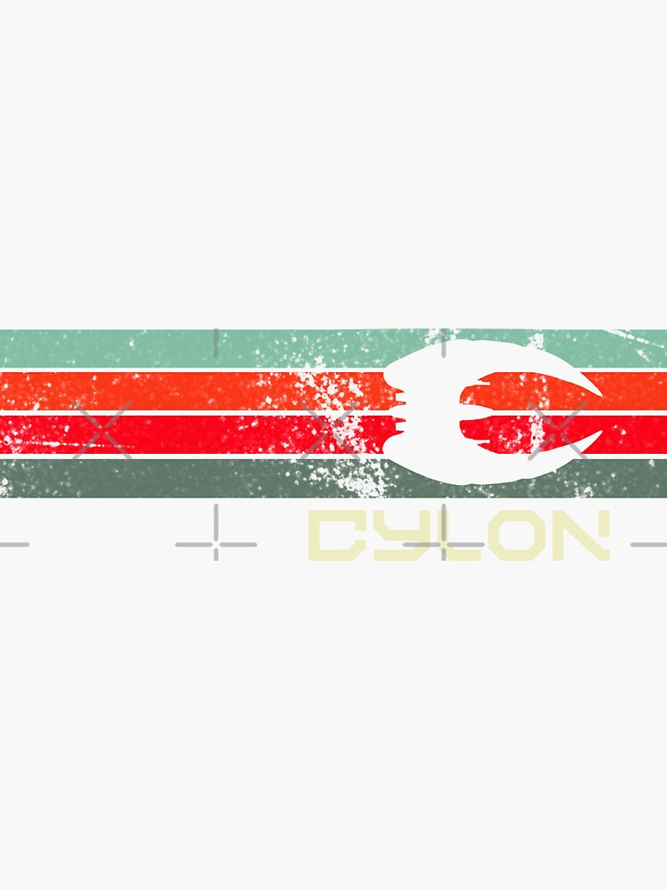 "Retro Cylon Raider - battlestar galactica " Sticker for Sale by ...