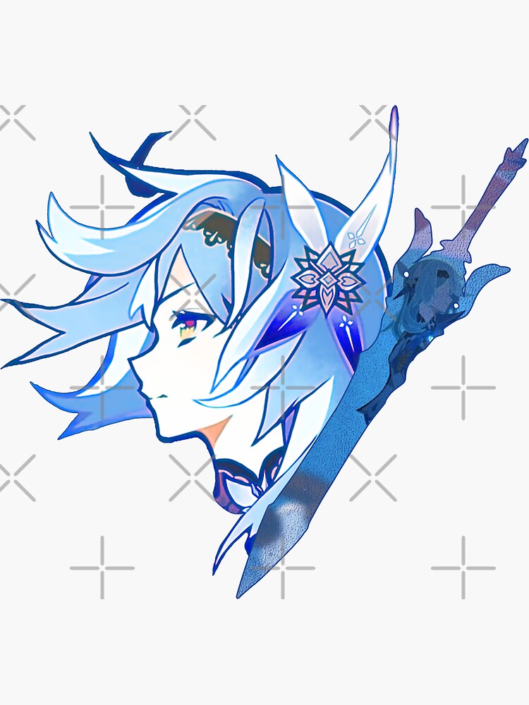 Pegatina «Genshin Impact Eula - Venganza» de TeyvatTailor | Redbubble