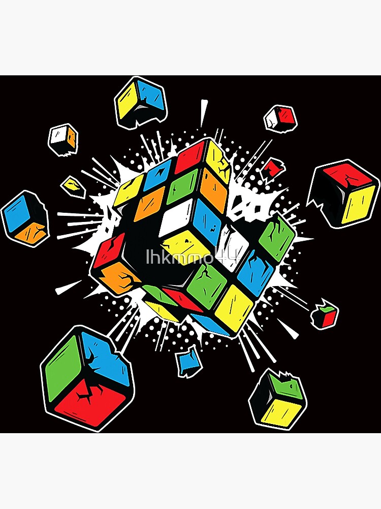 "Exploding Cube Speed Cubing Puzzle Master " Poster for Sale by ...