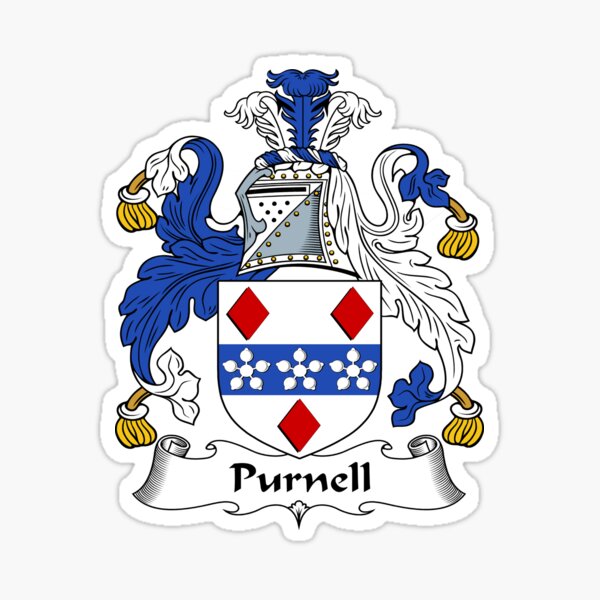 "Purnell" Sticker for Sale by HaroldHeraldry | Redbubble