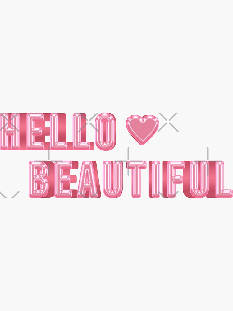 "Hello Beautiful 2 - Quote in Sans Serif Calligraphy Typography ...