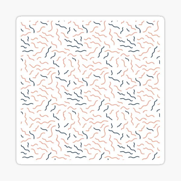 "Small squiggle bright lines" Sticker for Sale by PatternsMart | Redbubble