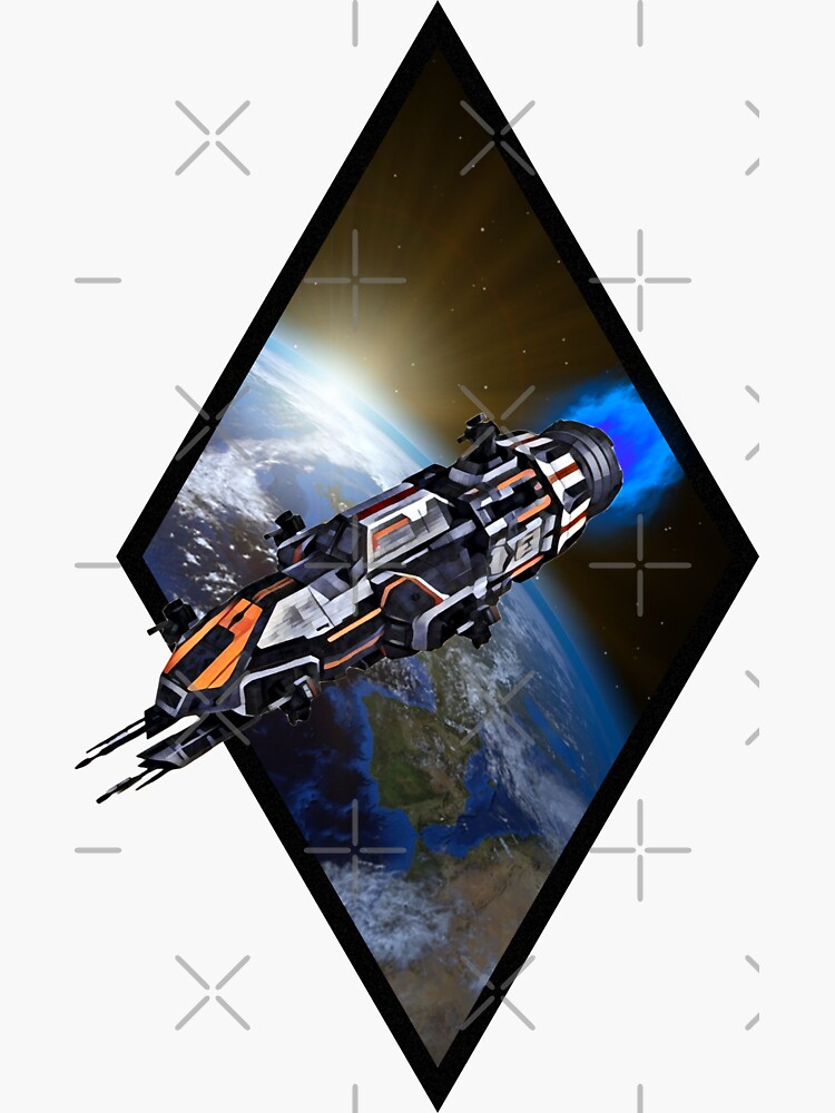 "Rocinante - Flying from Earth - White - Sci-Fi" Sticker for Sale by ...