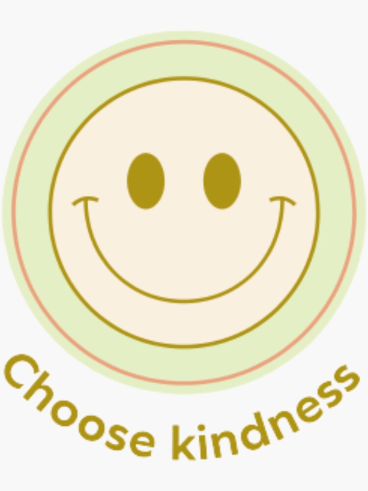 "Emoji choose kindness art" Sticker for Sale by Authenticself22 | Redbubble