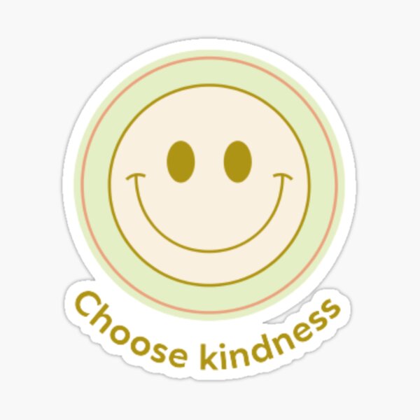 "Emoji choose kindness art" Sticker for Sale by Authenticself22 | Redbubble