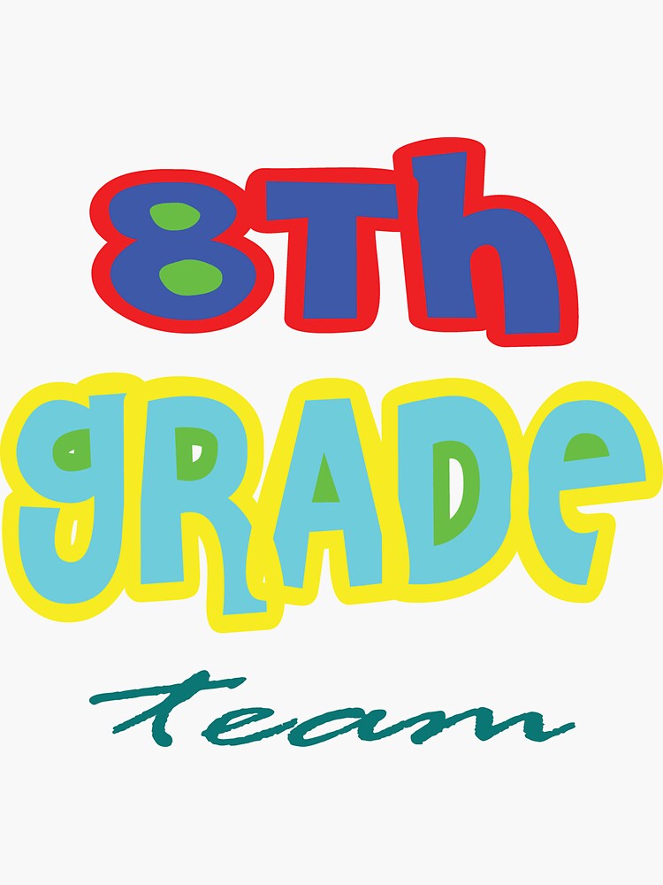 "8th Grade Teacher Retro Groovy Vintage First Day Of Schoo" Sticker for ...