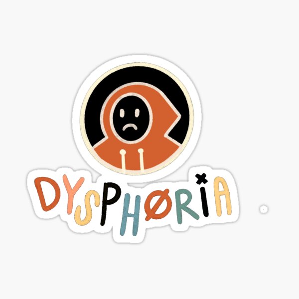 "Dysphoria (Black)" Sticker for Sale by pastelfuneral | Redbubble