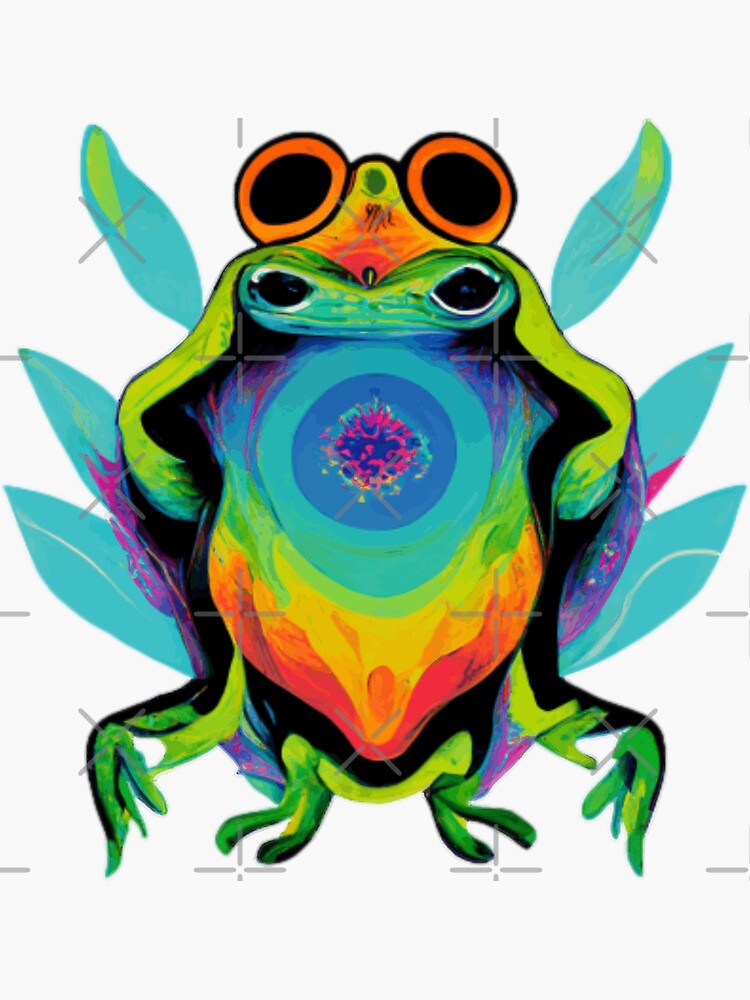 "Trippy Frog" Sticker for Sale by ShapeAI | Redbubble