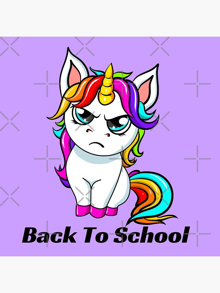 "BACK TO SCHOOL | Unicorn " Sticker for Sale by PRINYOS | Redbubble