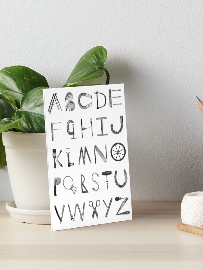 "Object Alphabet" Art Board Print for Sale by emmajfitz | Redbubble