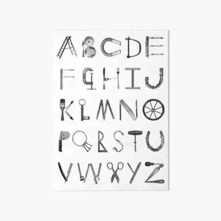 "Object Alphabet" Art Board Print for Sale by emmajfitz | Redbubble
