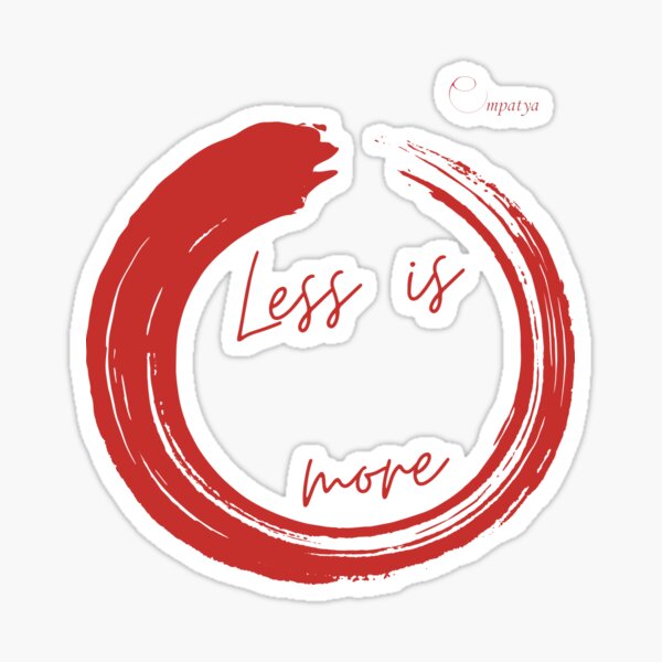 "Less is more XII." Sticker for Sale by empatya | Redbubble