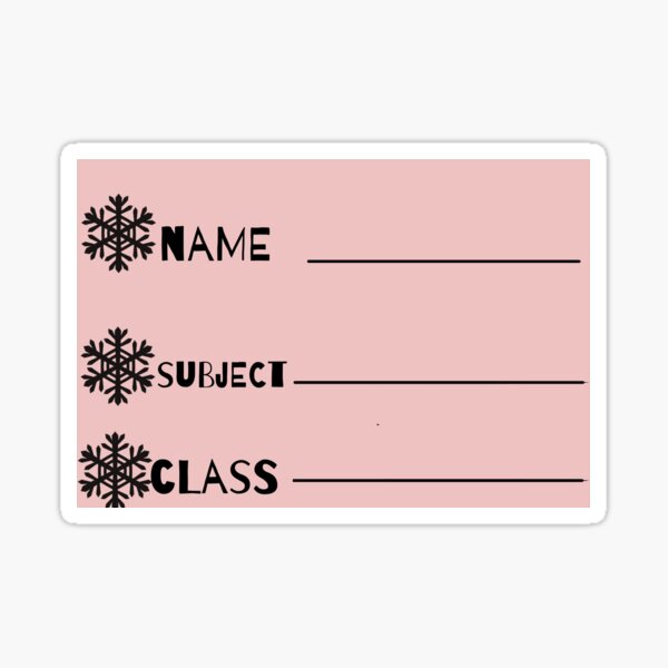 "Name aesthetic label " Sticker for Sale by Paraqsu | Redbubble