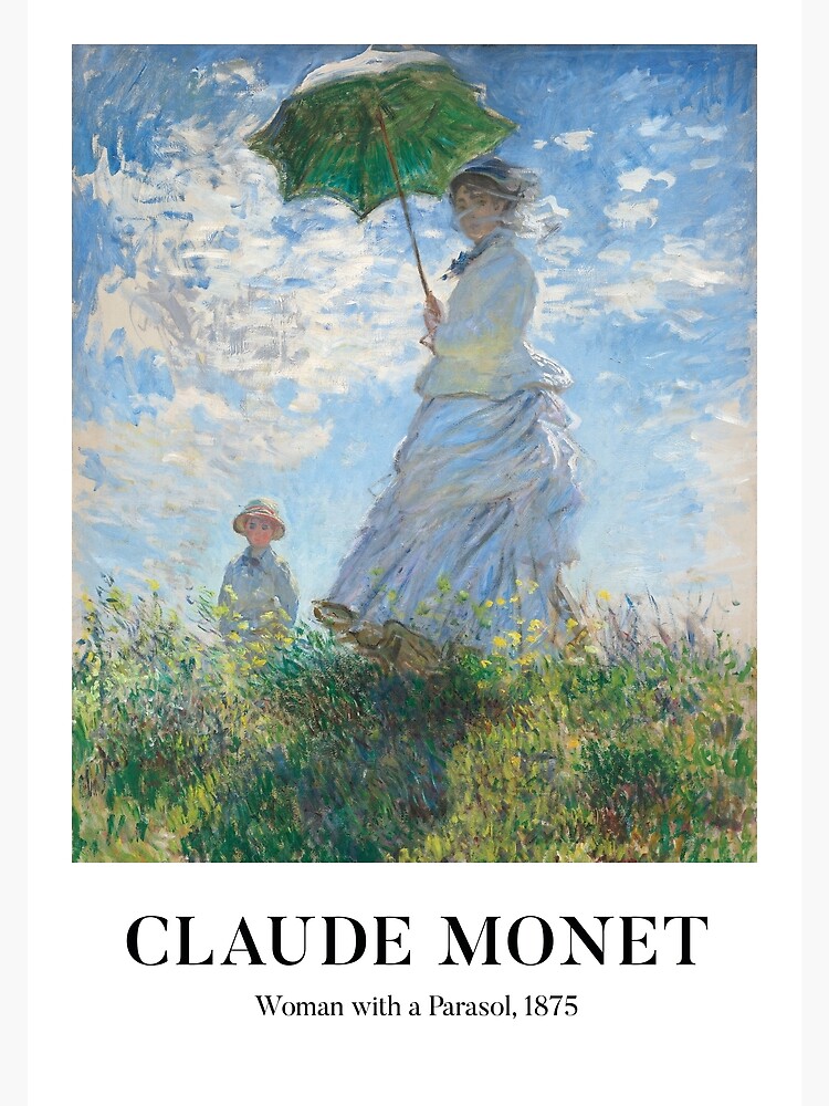 Claude Monet - Woman With A Parasol - Madame Monet And Her Son, 1875 ...