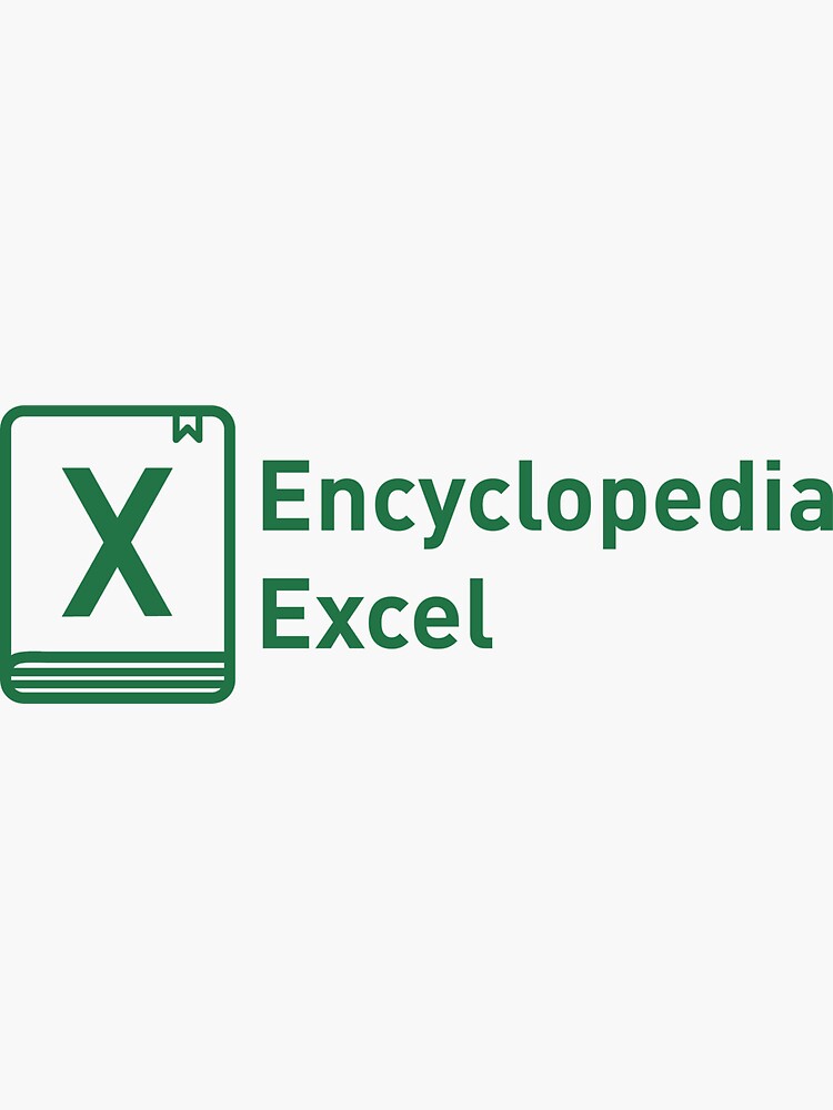 "Encyclopedia Excel - Green Logo" Sticker for Sale by drewkoontz | Redbubble