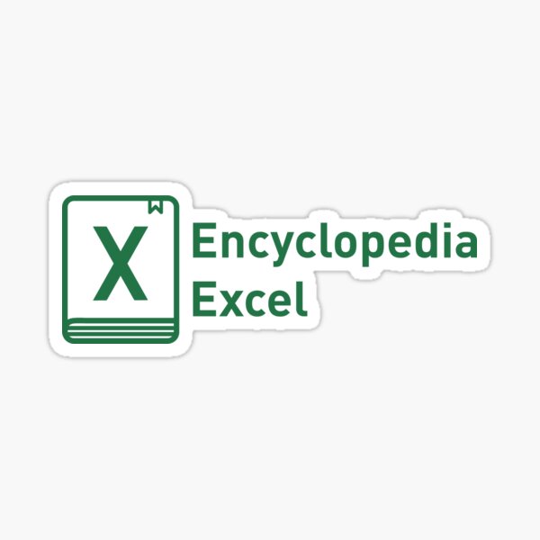 "Encyclopedia Excel - Green Logo" Sticker for Sale by drewkoontz ...