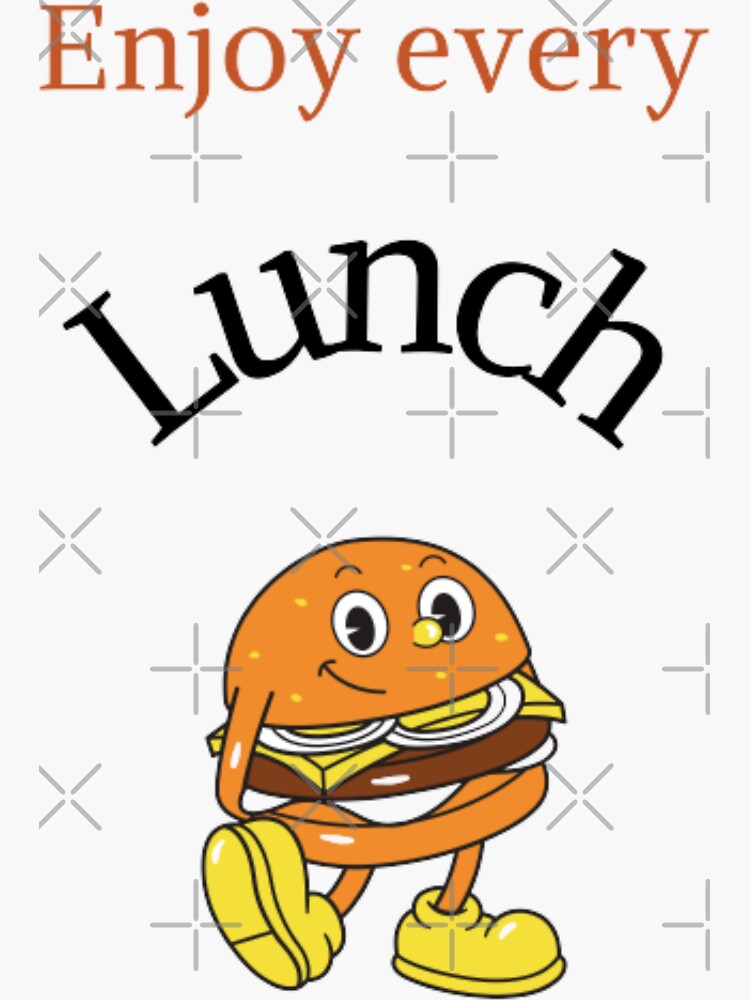 "Enjoy every lunch" Sticker for Sale by Flourita | Redbubble