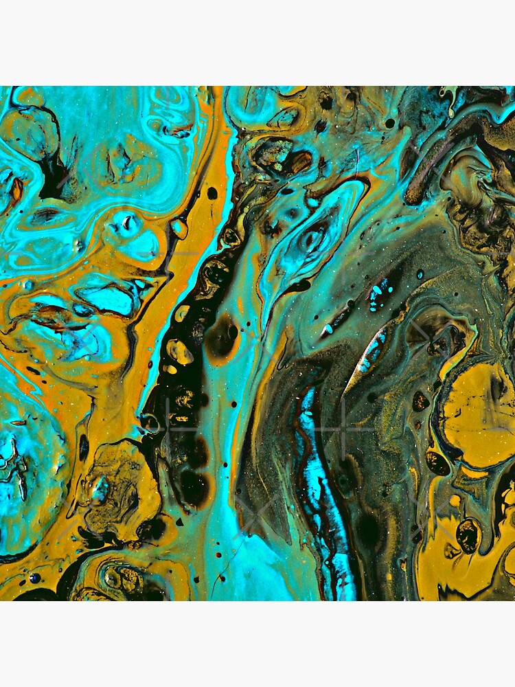 "Blue & Brown Trippy Liquid Art Acrylic Liquid Drip Art | | StokedUpArt ...