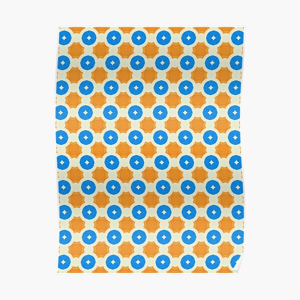 "Heartening and Audacious Sunshiny-Colored Regular Pattern 12" Poster ...
