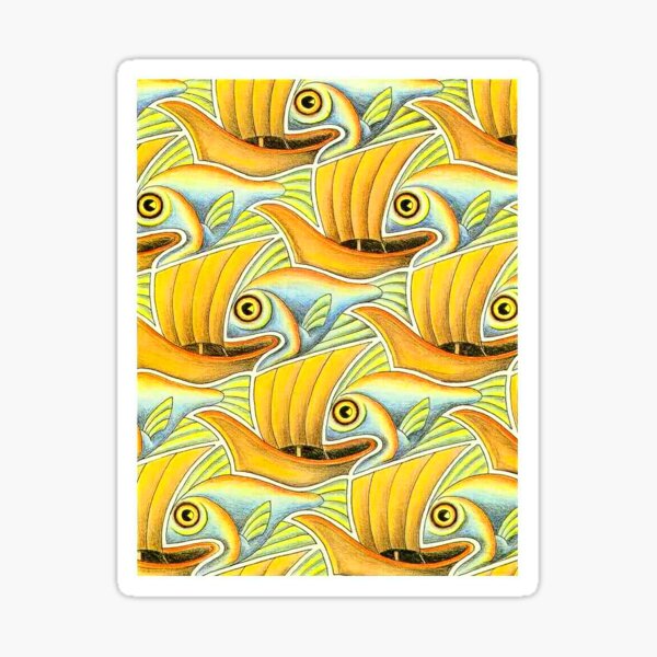 " M.C. Escher" Sticker for Sale by EDUOARDOART | Redbubble