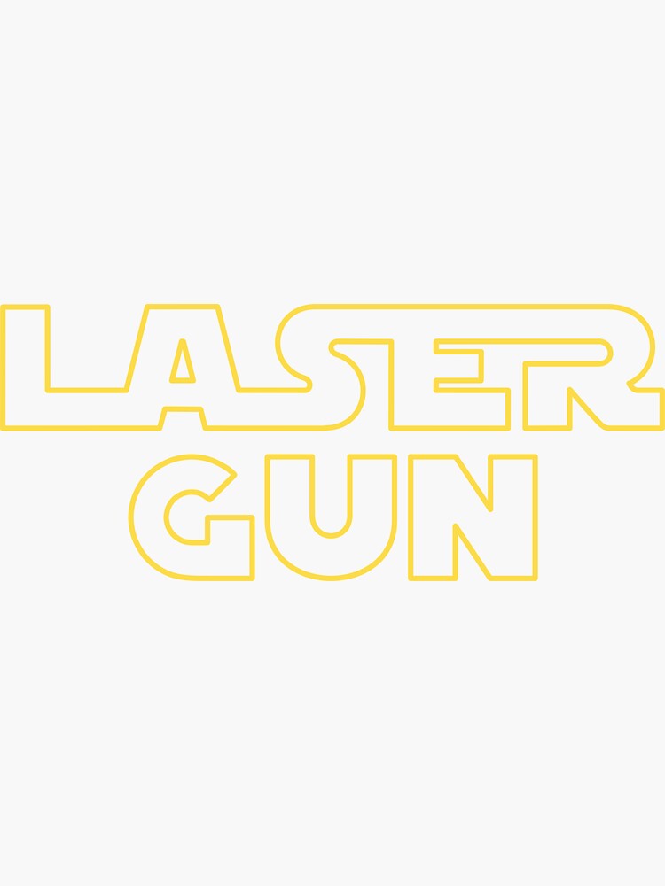 "LaserGun Logo" Sticker for Sale by lucythewizbard | Redbubble