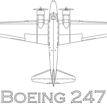 "The Boeing Model 247 design" Sticker for Sale by avionbubble | Redbubble